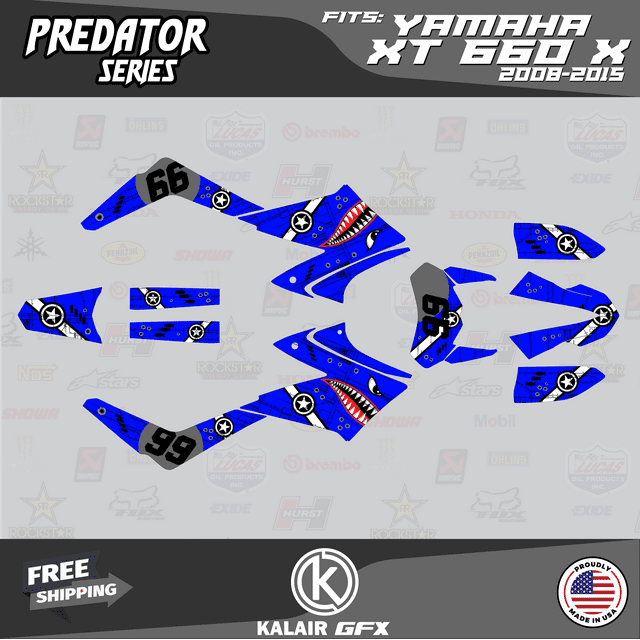 Kalair GFX Graphics Kit for Yamaha XT660X (2008-2015) Predator Series ...