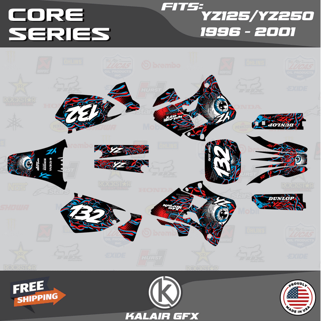 Kalair GFX Graphics Kit for Yamaha YZ250 (1996-2001) Core Series ...