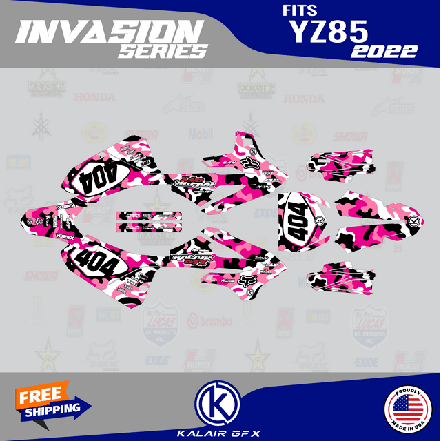 Kalair GFX Graphics Kit for Yamaha YZ85 (2022-2023) Invasion Series ...