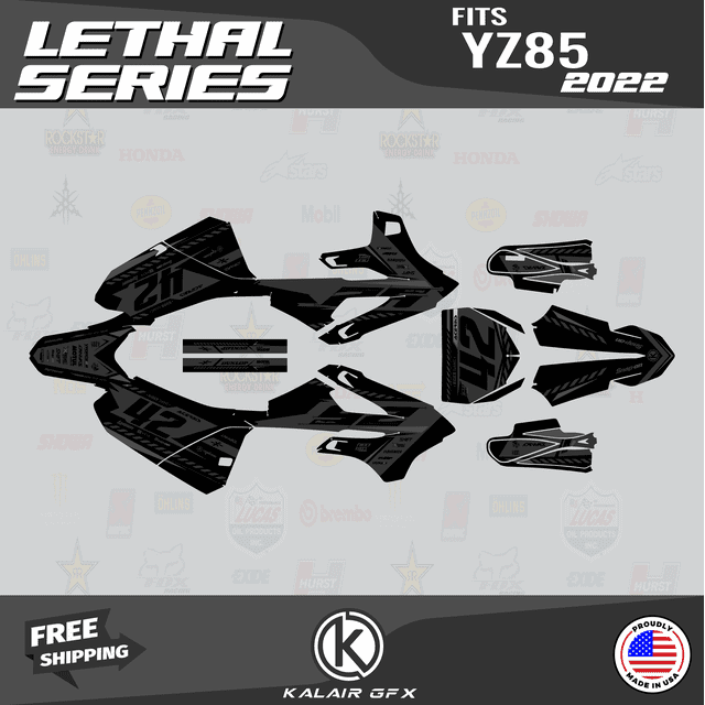 Kalair GFX Graphics Kit for Yamaha YZ85 (2022-2023) Lethal Series ...