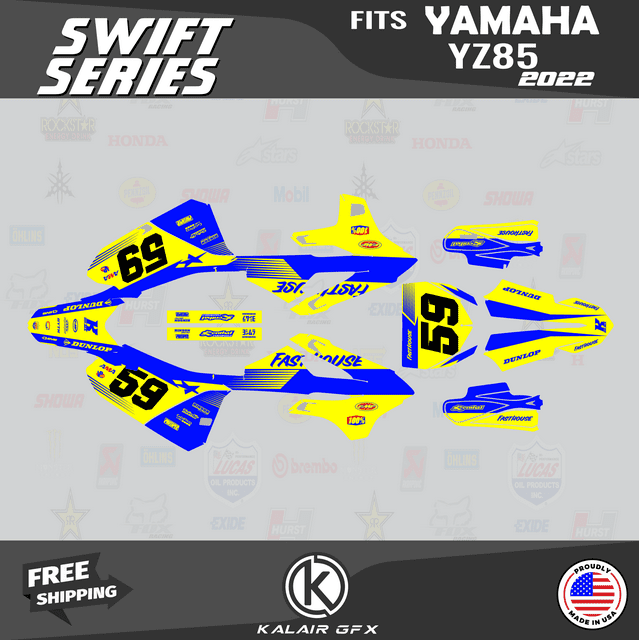 Kalair GFX Graphics Kit for Yamaha YZ85 (2022-2023) Swift Series ...