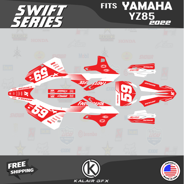 Kalair GFX Graphics Kit for Yamaha YZ85 (2022-2023) Swift Series ...