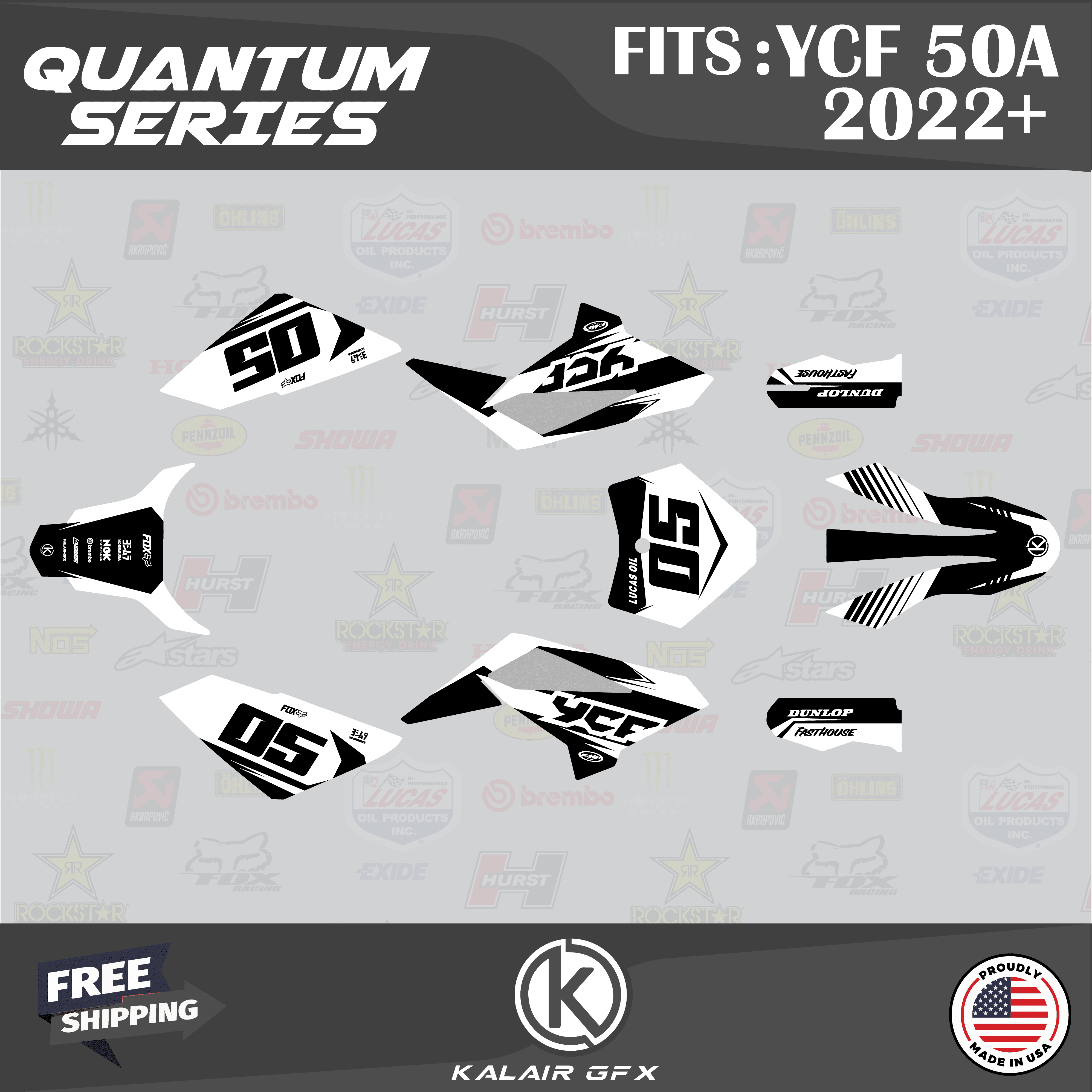 Kalair GFX Graphics Kit for Ycf 50A (2022-2023) Quantum Series - Walmart.com