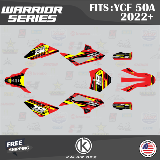 Kalair GFX Graphics Kit for Ycf 50A (2022-2023) Warrior Series ...