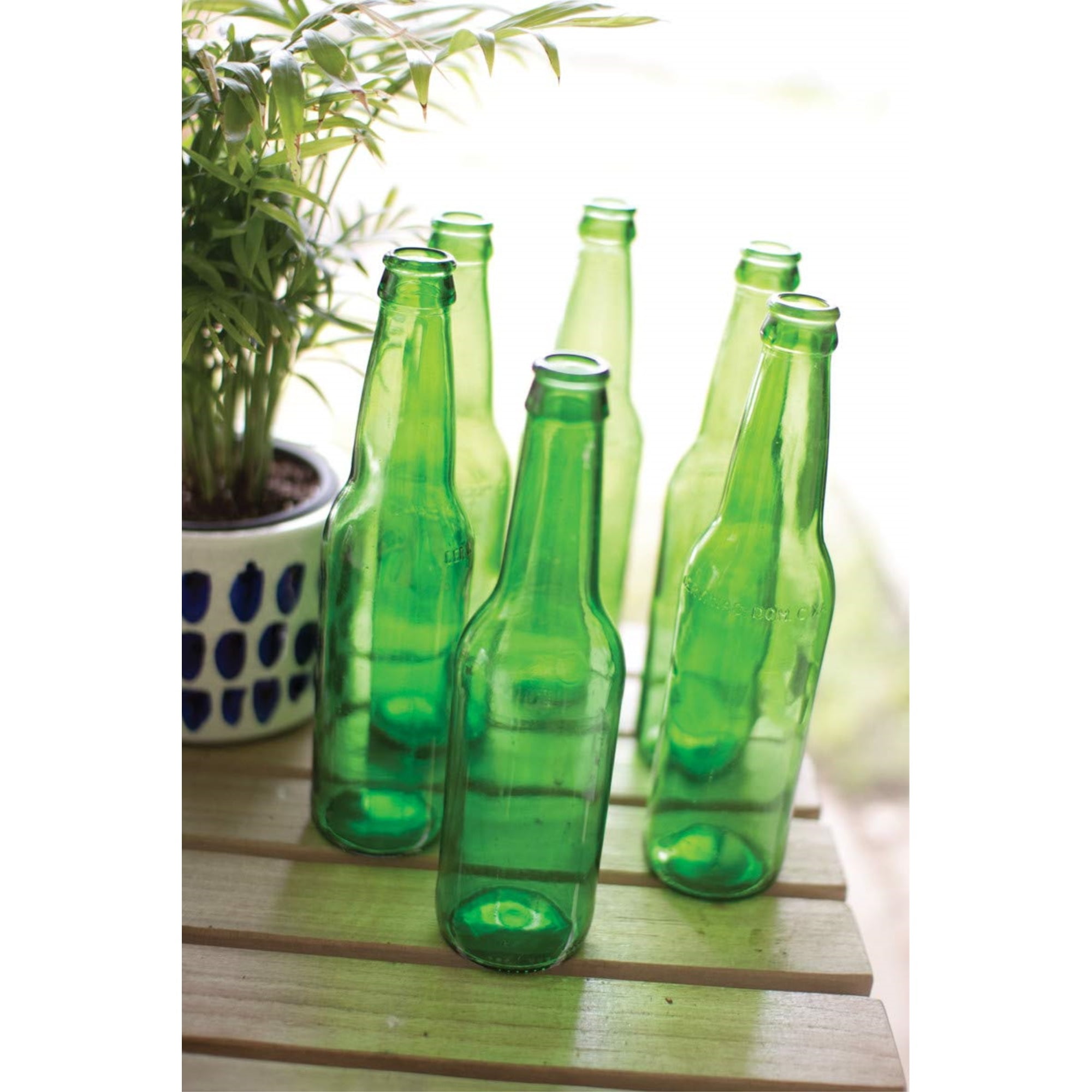 Kalalou A5631 Recycled Green Glass Bottle - Walmart.com