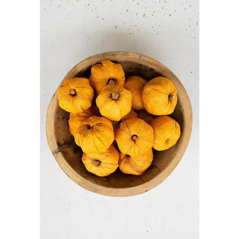 Kalalou Inc Bag Of Fifteen Dried Miniature Faux Pumpkins - Orange ...