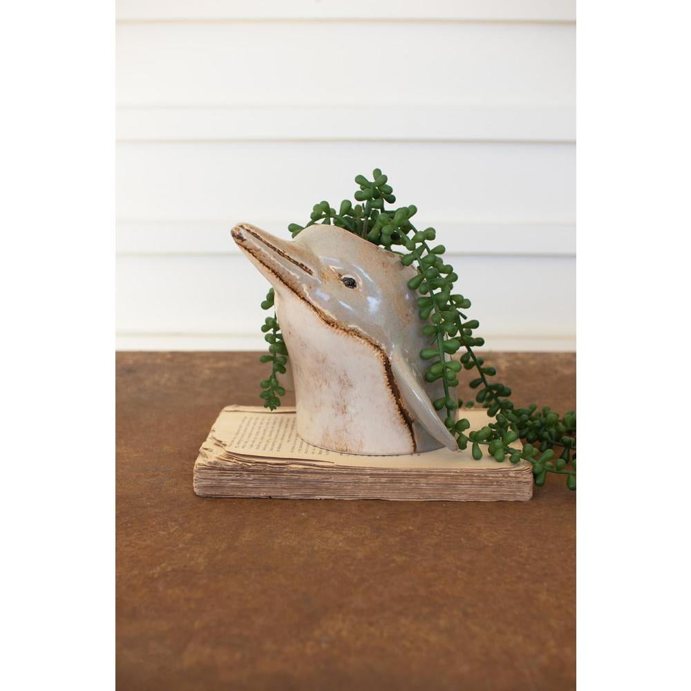 Kalalou Inc Ceramic Dolphin Planter - Walmart.com