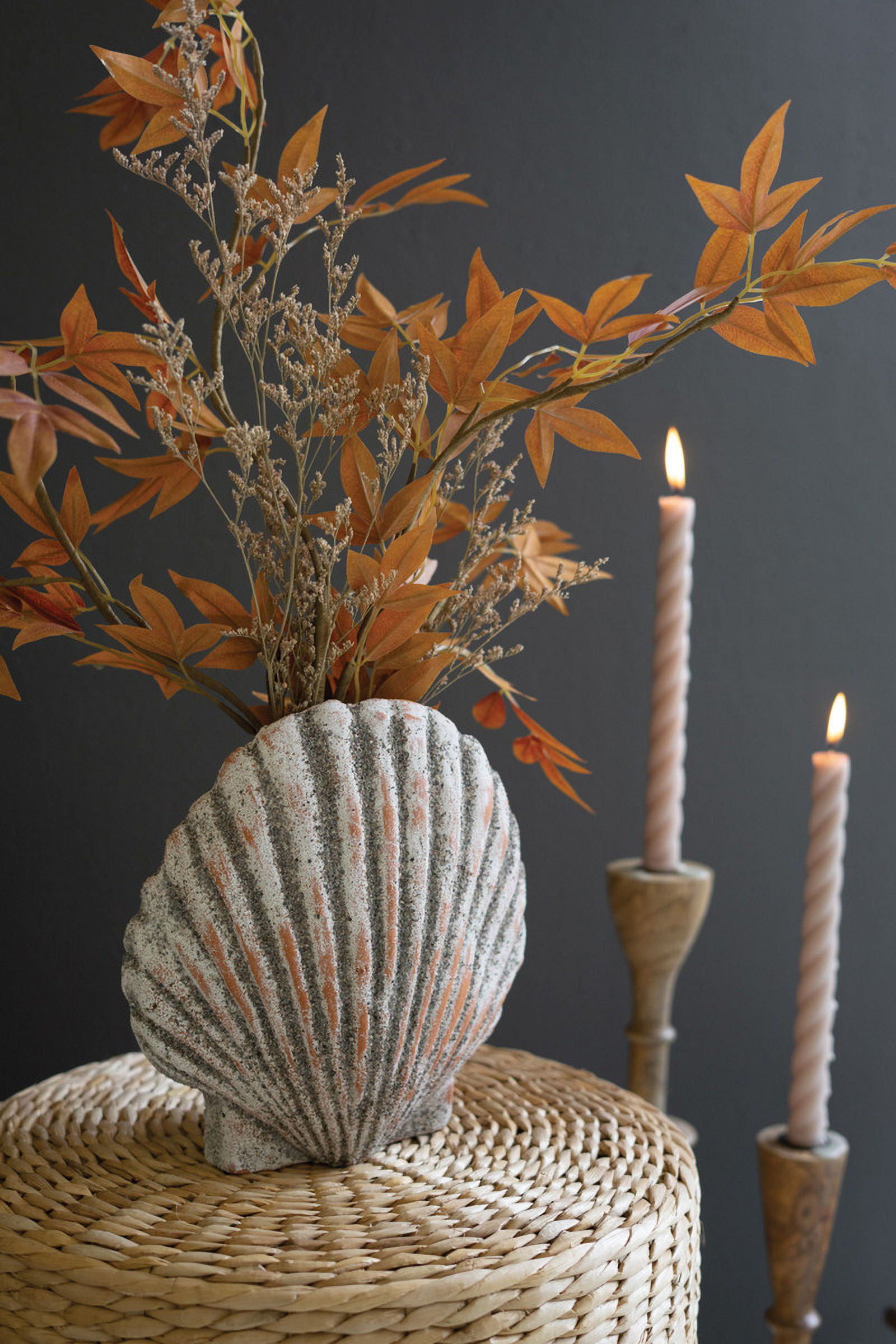 Kalalou Inc Clay Scallop Shell Vase - Walmart.com