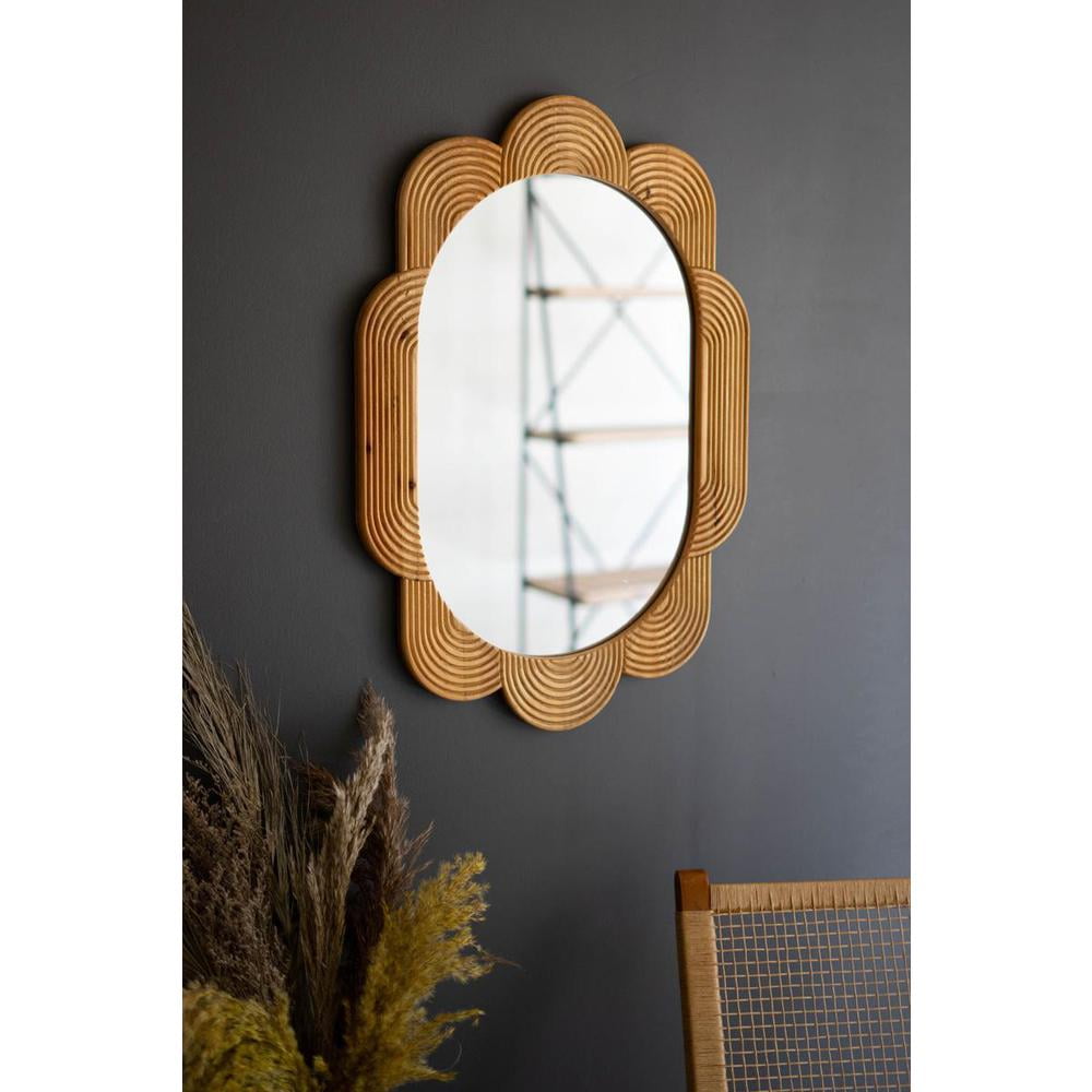 Kalalou Inc Grooved Wood Framed Mirror - Walmart.com
