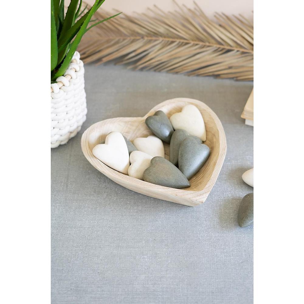 HAND CARVED WOODEN HEART BOWL - Walmart.com