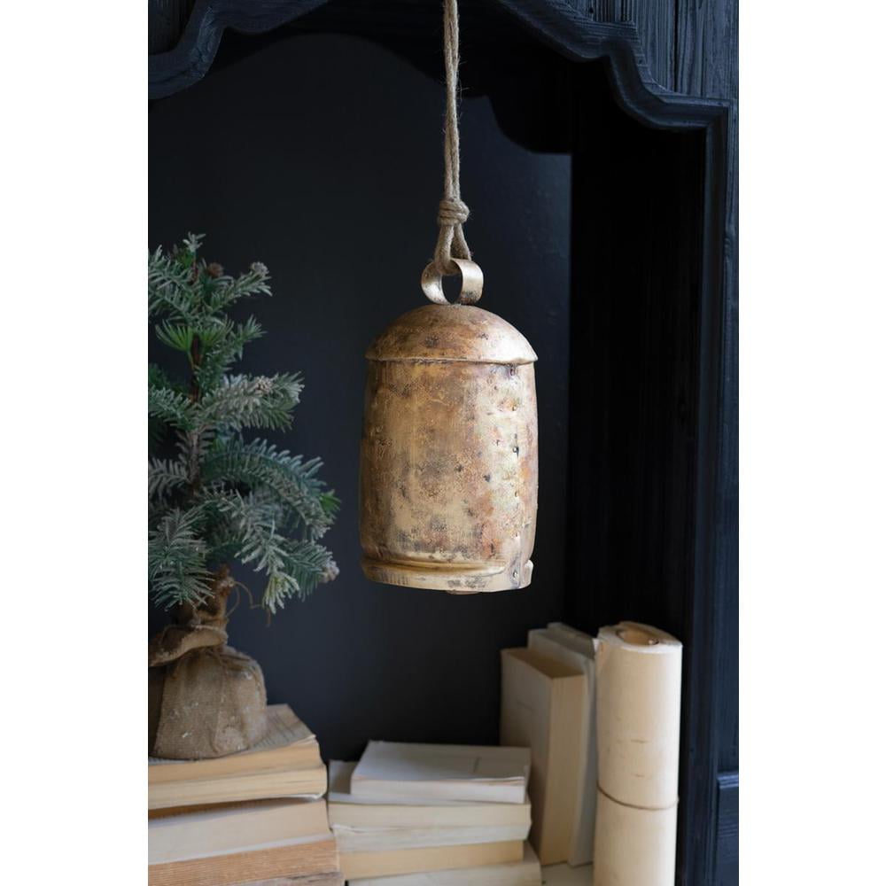 LARGE ANTIQUE GOLD CHRISTMAS BELL - 12"T - Walmart.com