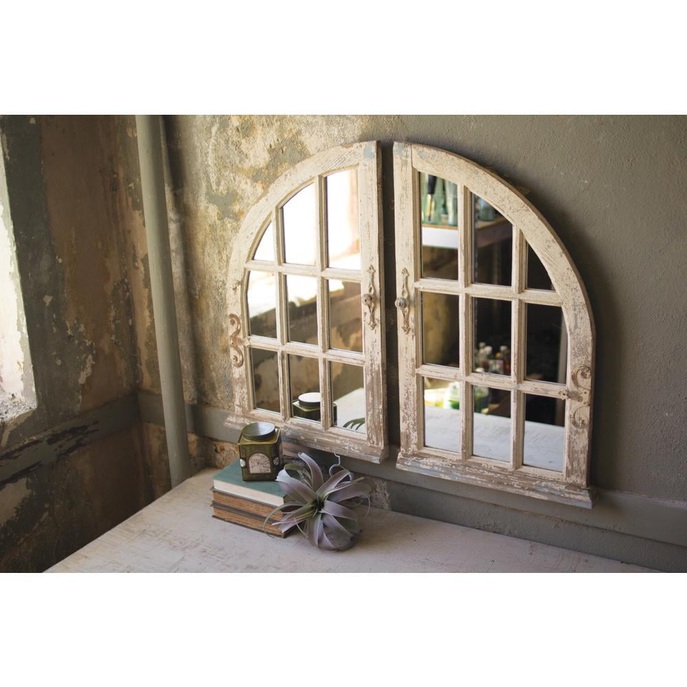 Kalalou Inc Set Of Two Arched Window Mirrors - Walmart.com