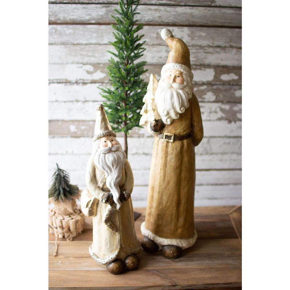 Kalalou Inc Set Of Two Resin Santas - Walmart.com