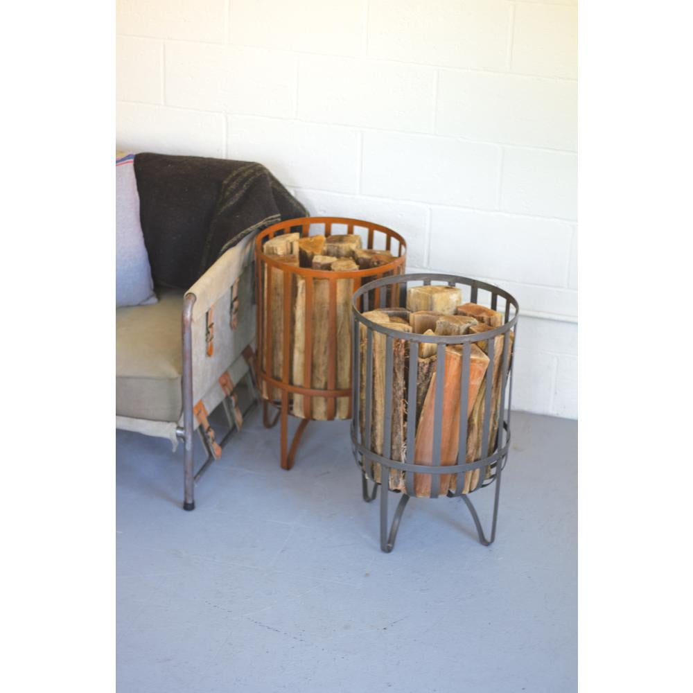 Kalalou Metal Log Basket - Raw CQ7015 - Walmart Business Supplies