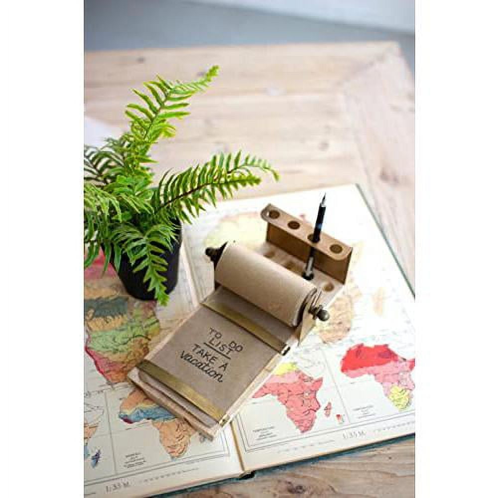 Kalalou NDE1385 Tabletop Note Roll with Wood Base - Walmart.com