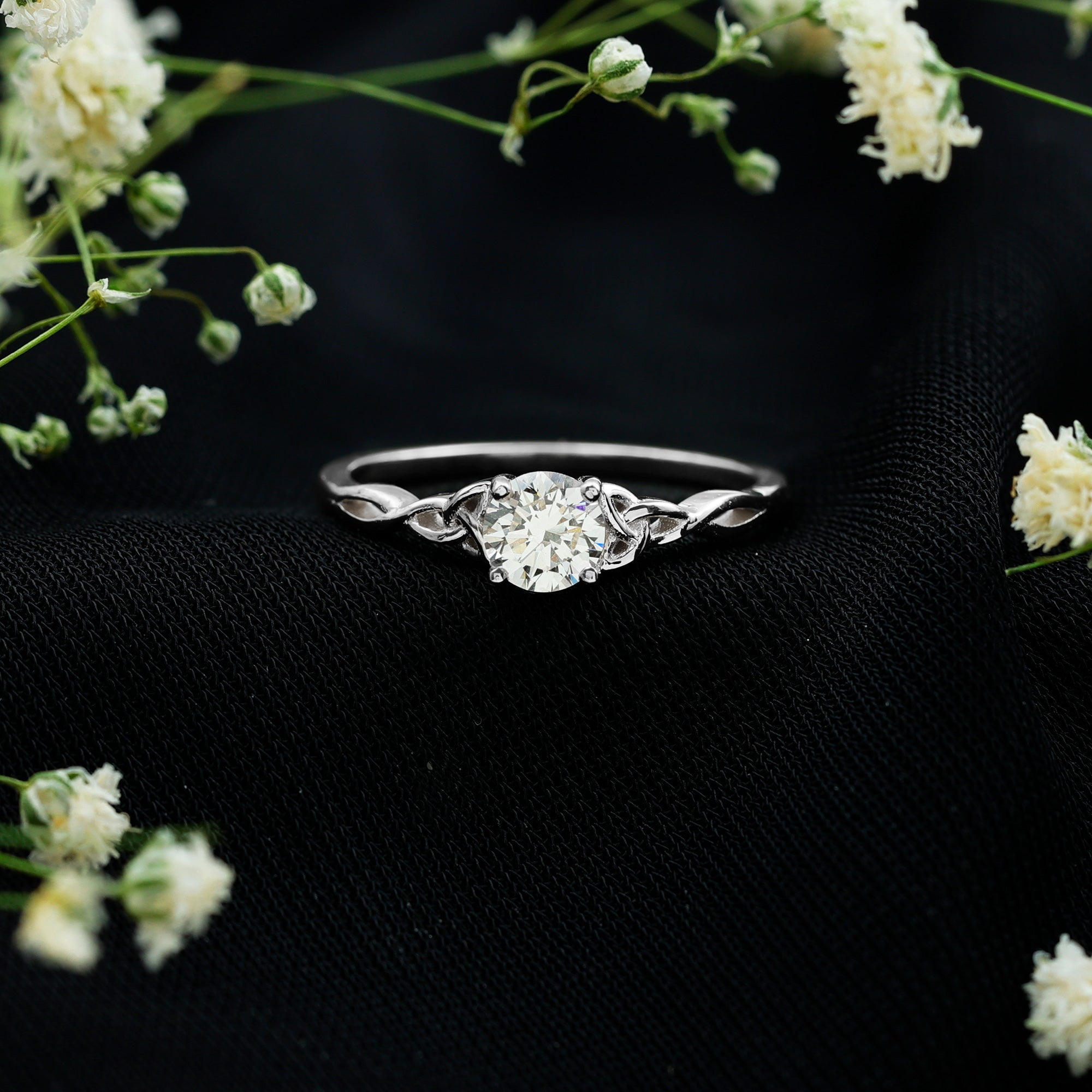 Kalapi Jewel 1.4 Ct Round Cut Lab-Created Diamond Solitaire Engagement Ring for Women – 14K ...