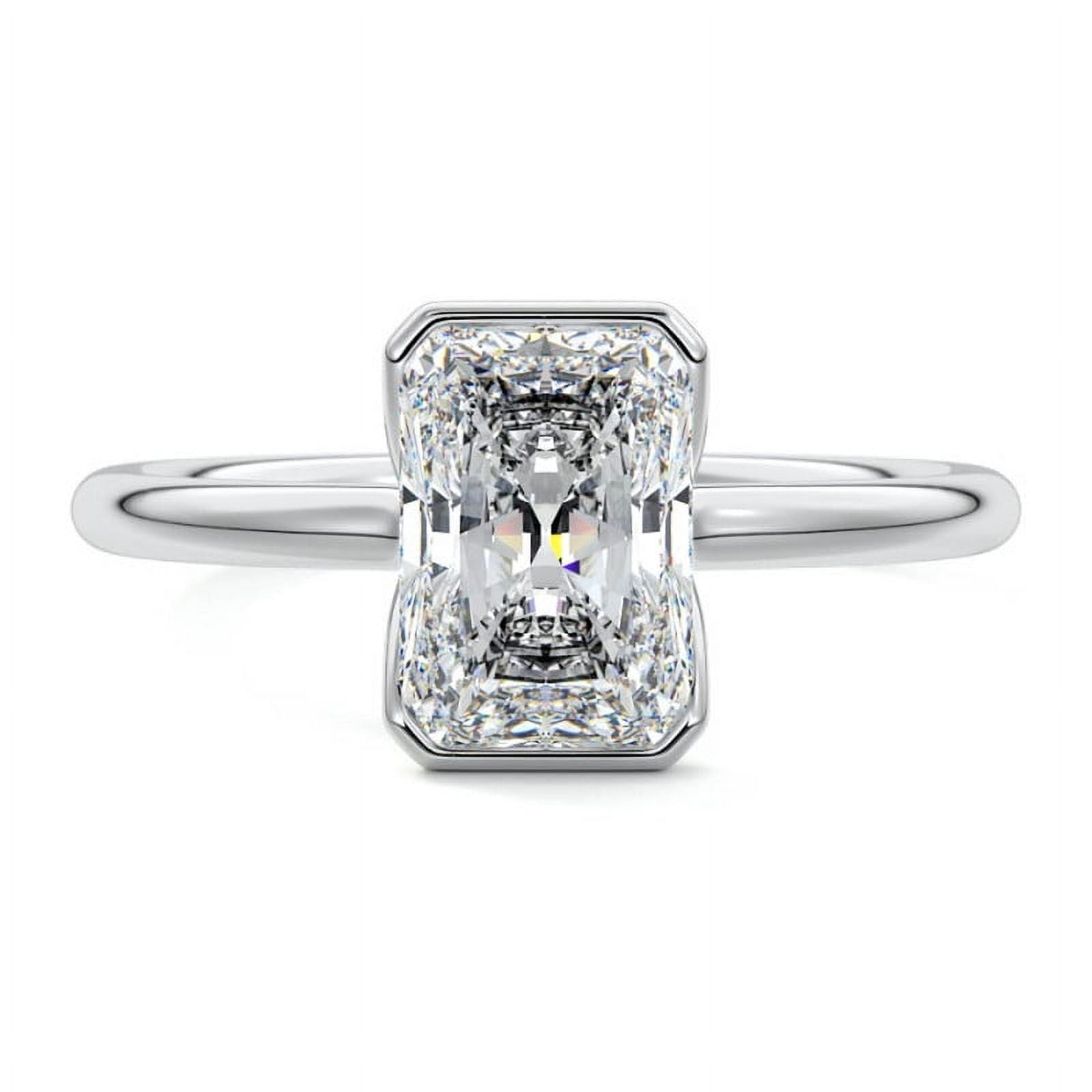Kalapi Jewel 1.9 Ct Radiant Cut Diamond Rings - 14K White Gold Plated ...