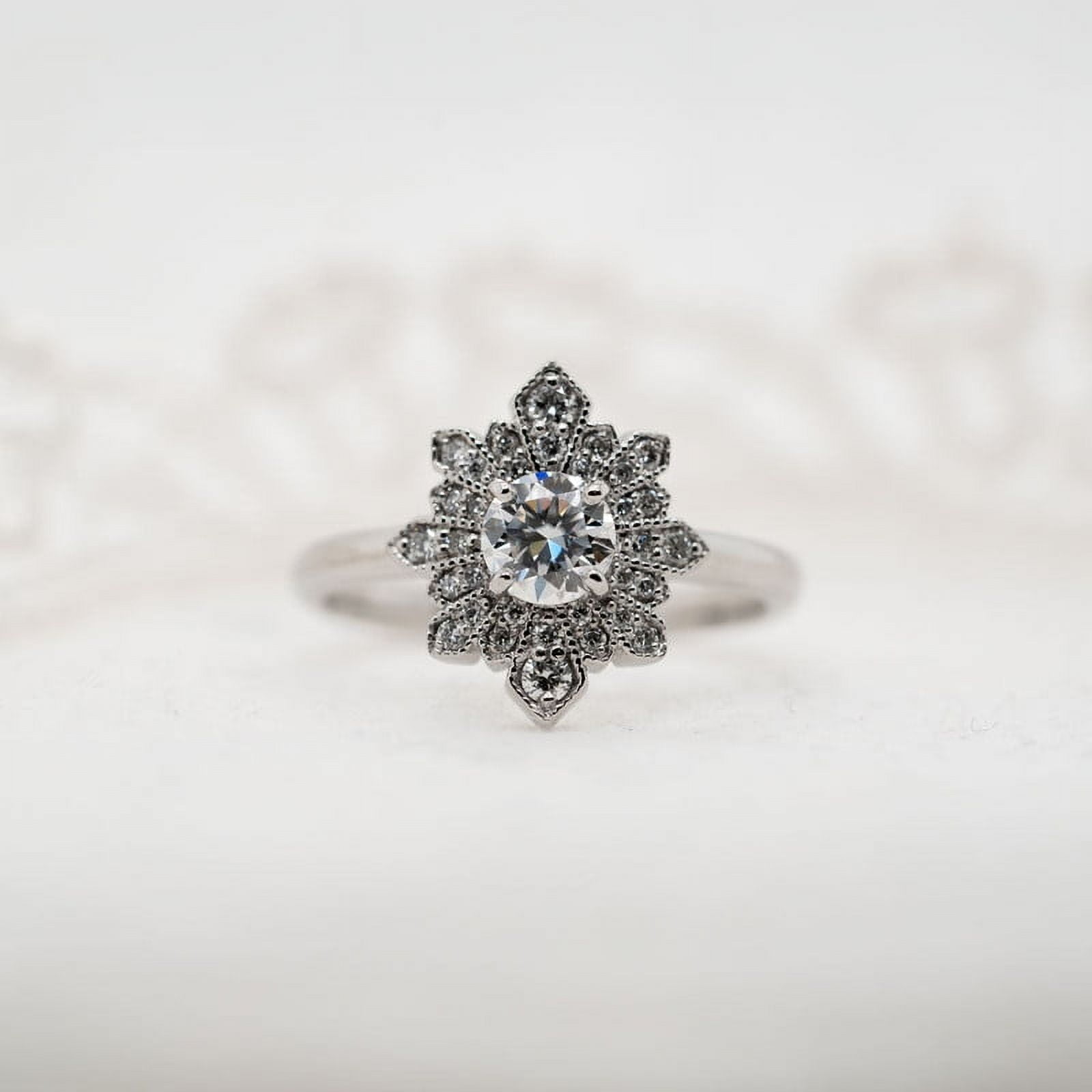 Kalapi Jewel 14K White Gold Plated Radiant Cut Engagement Ring for Women – 1.8 Ct Lab-Created ...