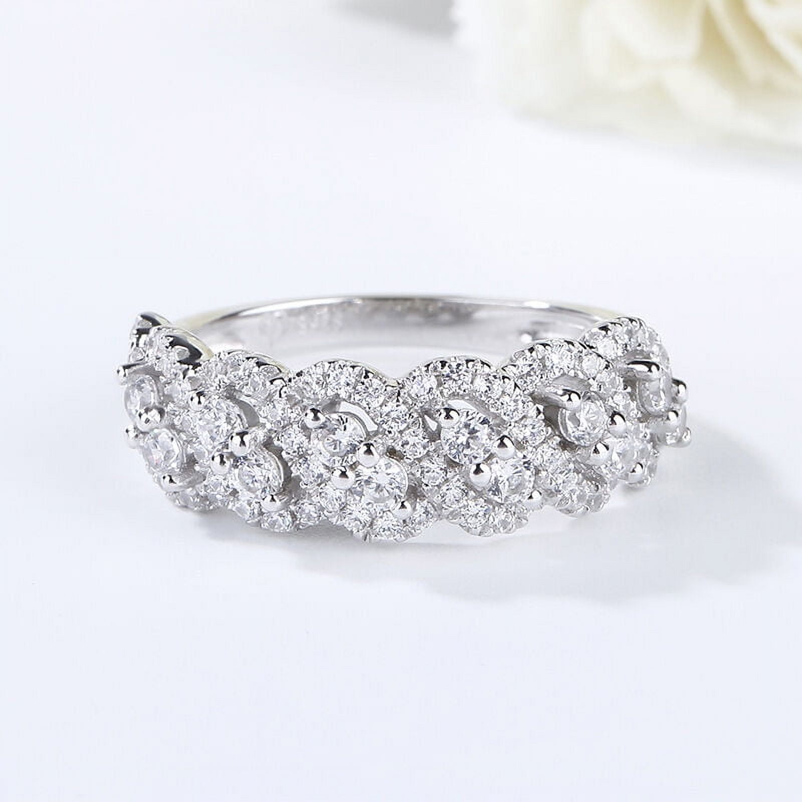 Jalapi Jewel 2.1 Ct Round Brilliant Cut Diamond Engagement Rings - 14K ...