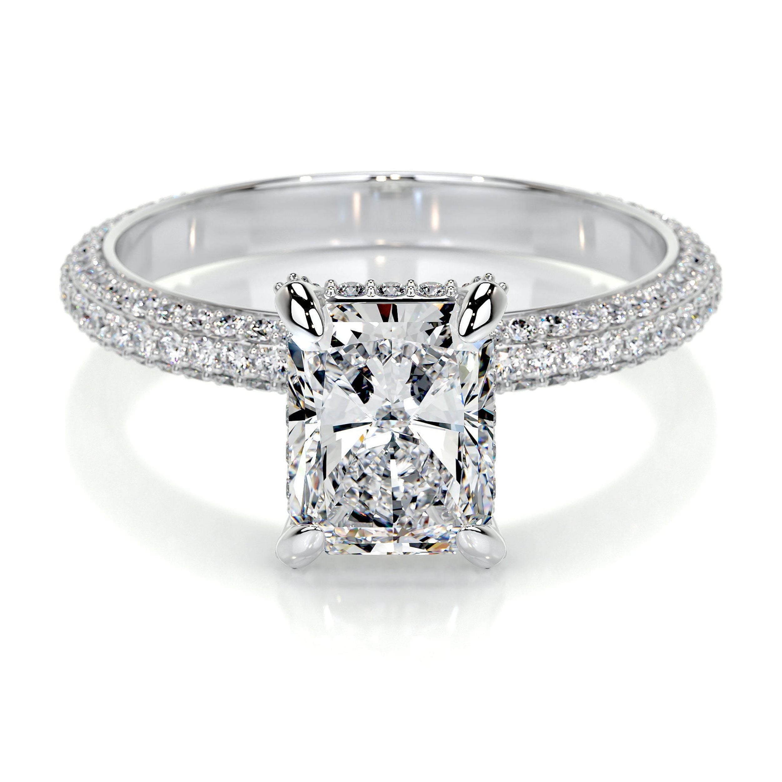 Kalapi Jewel Elegant 1.8 Ct Radiant Cut Broad Eternity Band Diamond ...