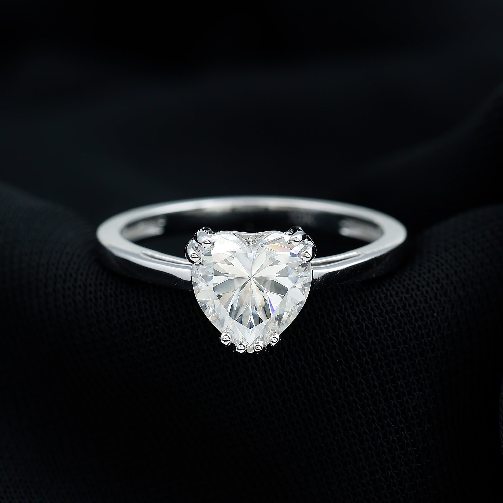 Kalapi Jewel Stunning 1.8 Ct Lab Created Diamond Double Prong Ring ...