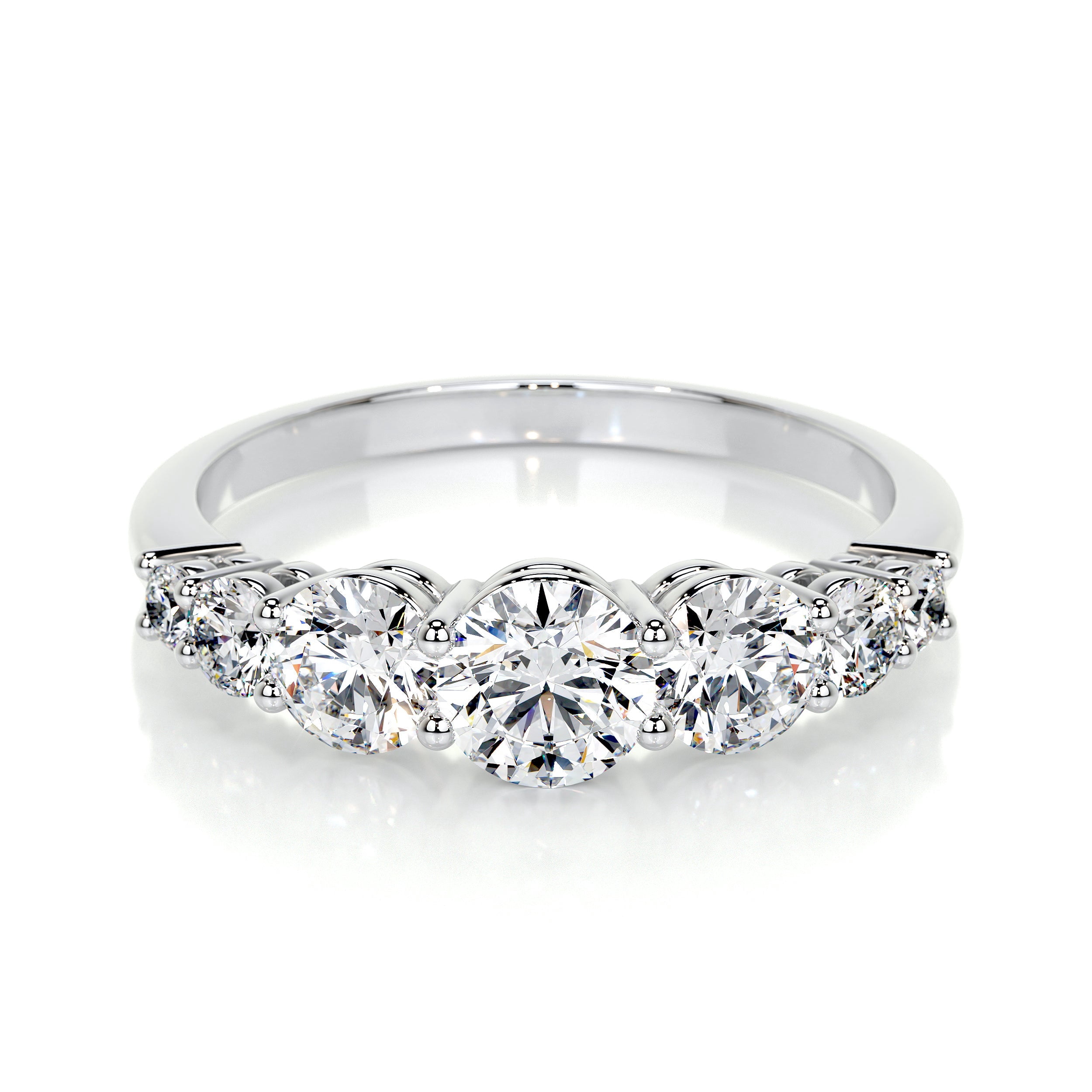 Kalapi Jewelry 1.8 Ct Round Brilliant Cut Moissanite Ring - Silver 14K ...