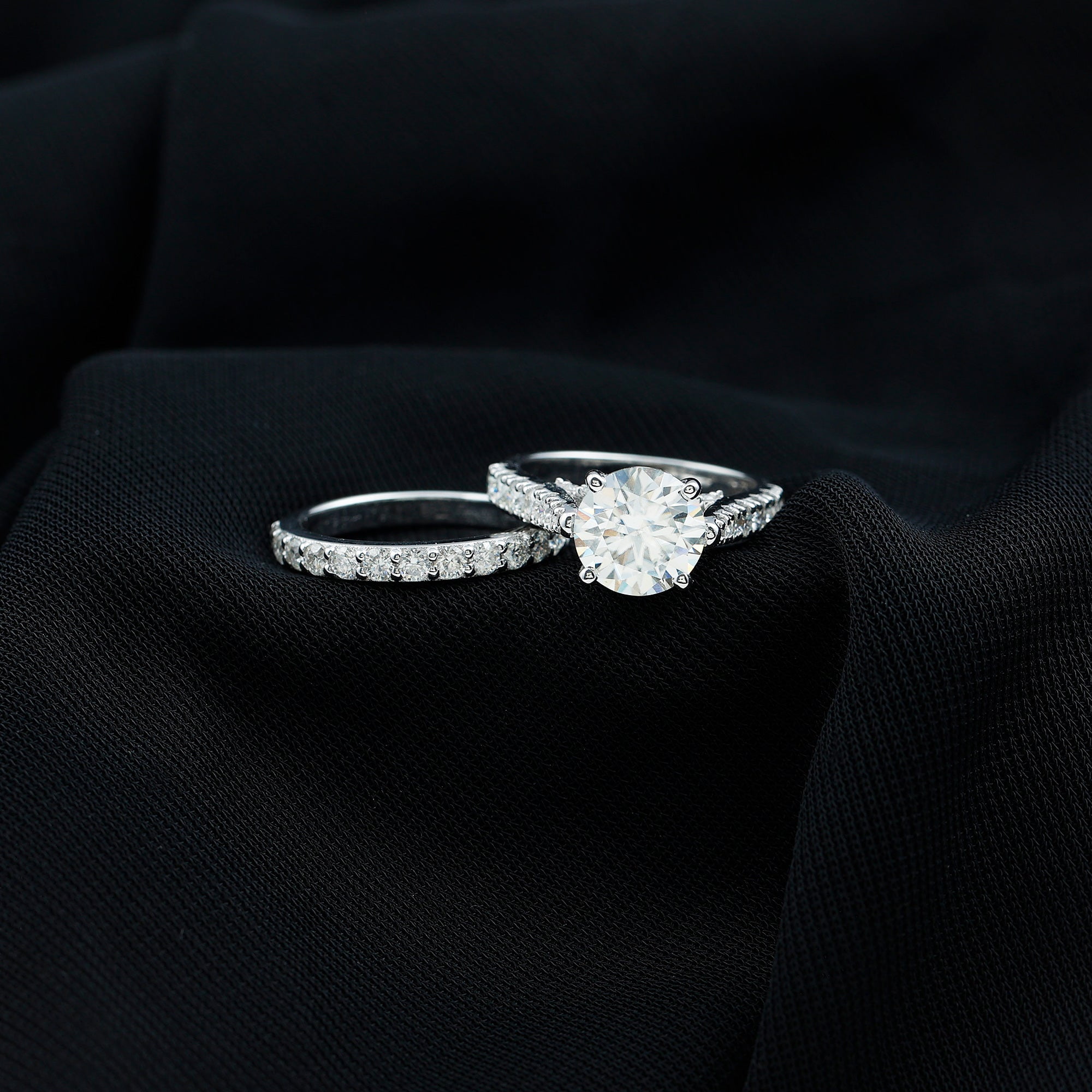 Kalapi Jewelry Simple Wedding Moissanite Ring Set for Women - 1.5 Ct ...