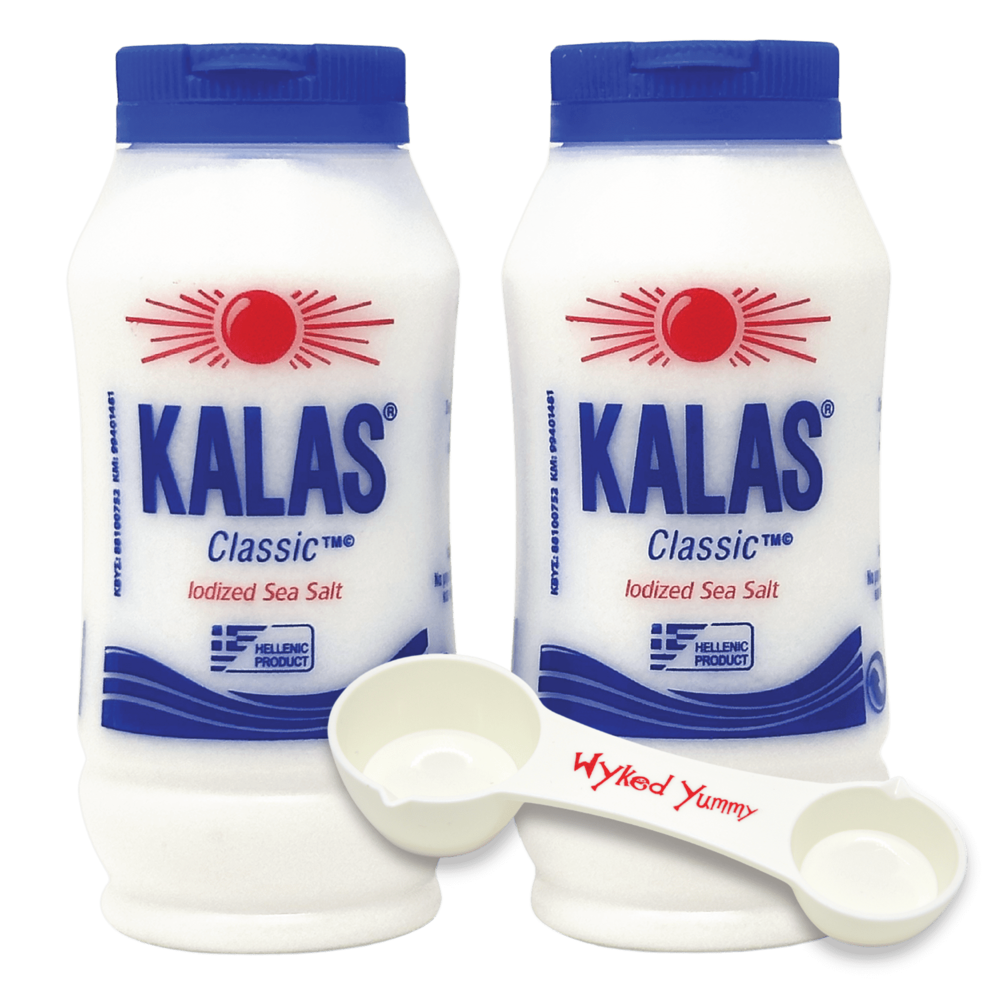 Kalas Greek Sea Salt Iodized 250g (pack of 2) and All in One Measuring ...