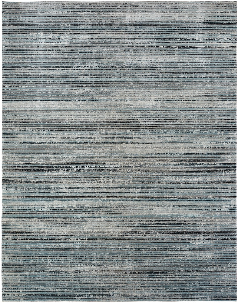 Kalaty Modena Area Rug MO-350 Aqua Strie Streaks Banded 7' 9" x 9' 9 ...
