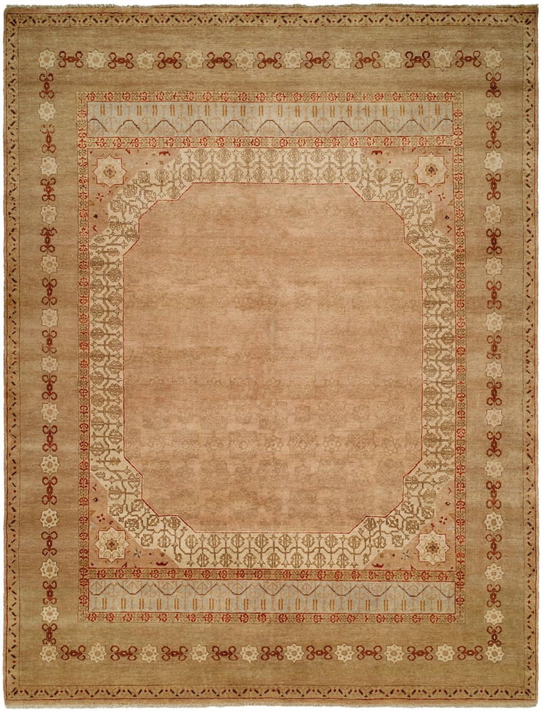 Kalaty Tahara Area Rug TH-378 Rsebeige Gradient Petals 4' x 6 ...