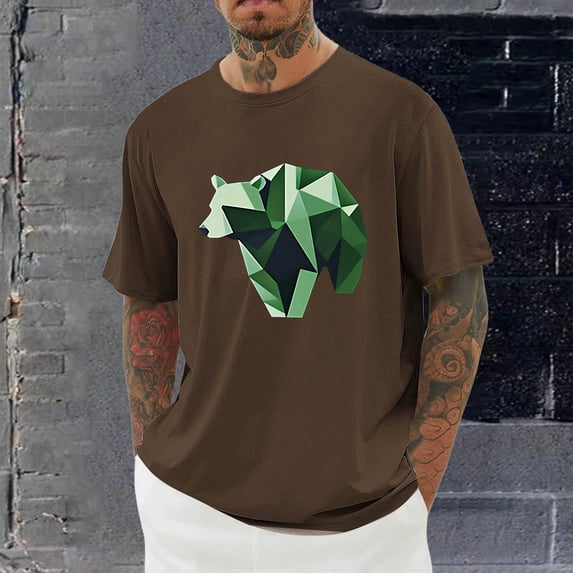 Kalauyu Men's Short Sleeve T-Shirt Graphic Tees for Men Funny Summer ...