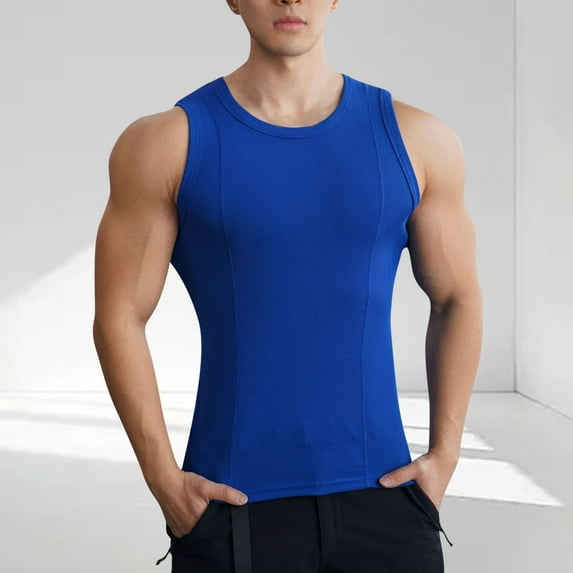 Kalauyu Workout Sleeveless Shirts for Men Athletic Gym Basketball Quick ...