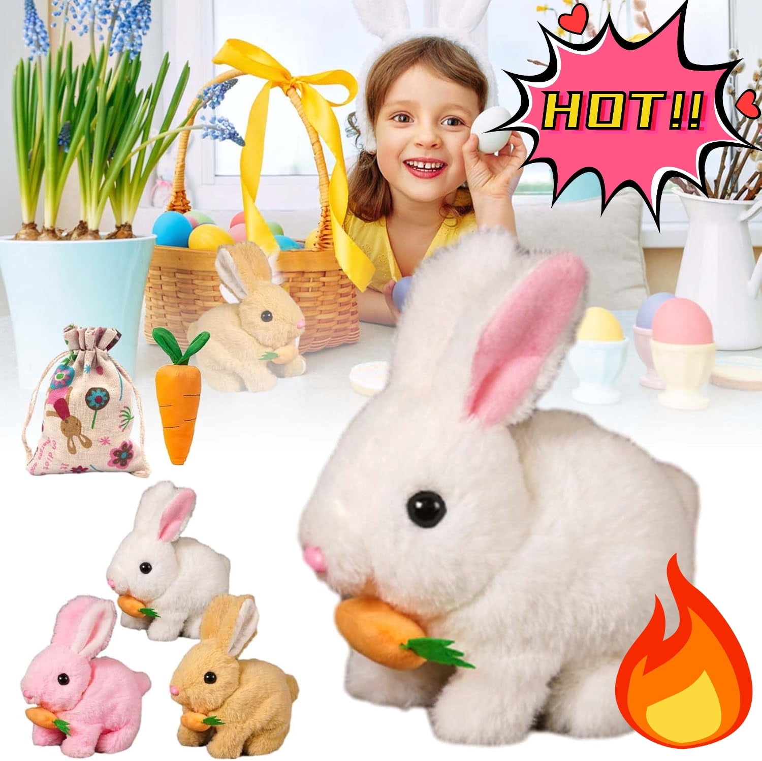 Kalbooz Realistic Robot Puppy, Bunny - My Realistic Bunny Toy, Bunbi ...