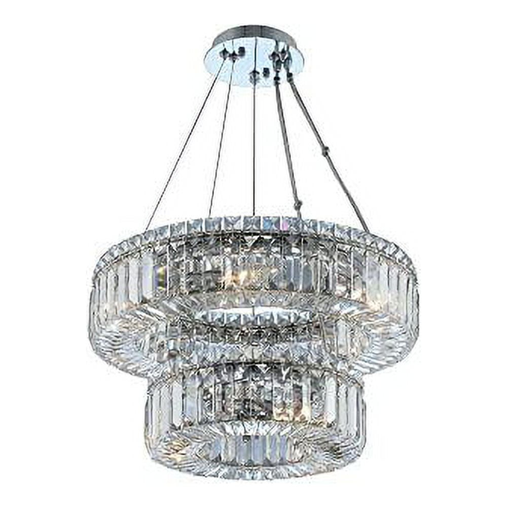 Kalco 11776-Fr001 Rondelle 2 Light 18" Wide Ring Chandelier - Chrome ...