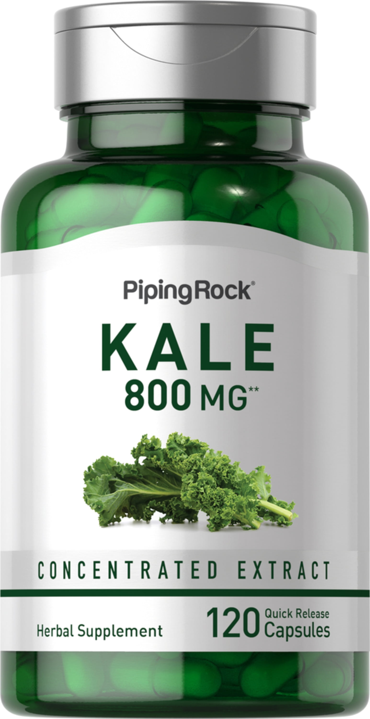 Kale Extract 800mg | 120 Capsules for Men and Women | by Piping Rock ...