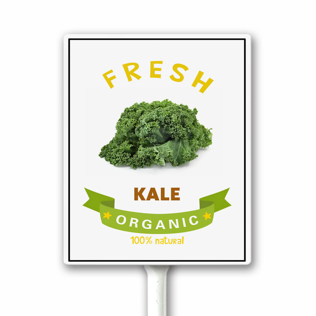Kale Metal Sign Outdoor Plant Label Funny Vegetable Garden Sign ...