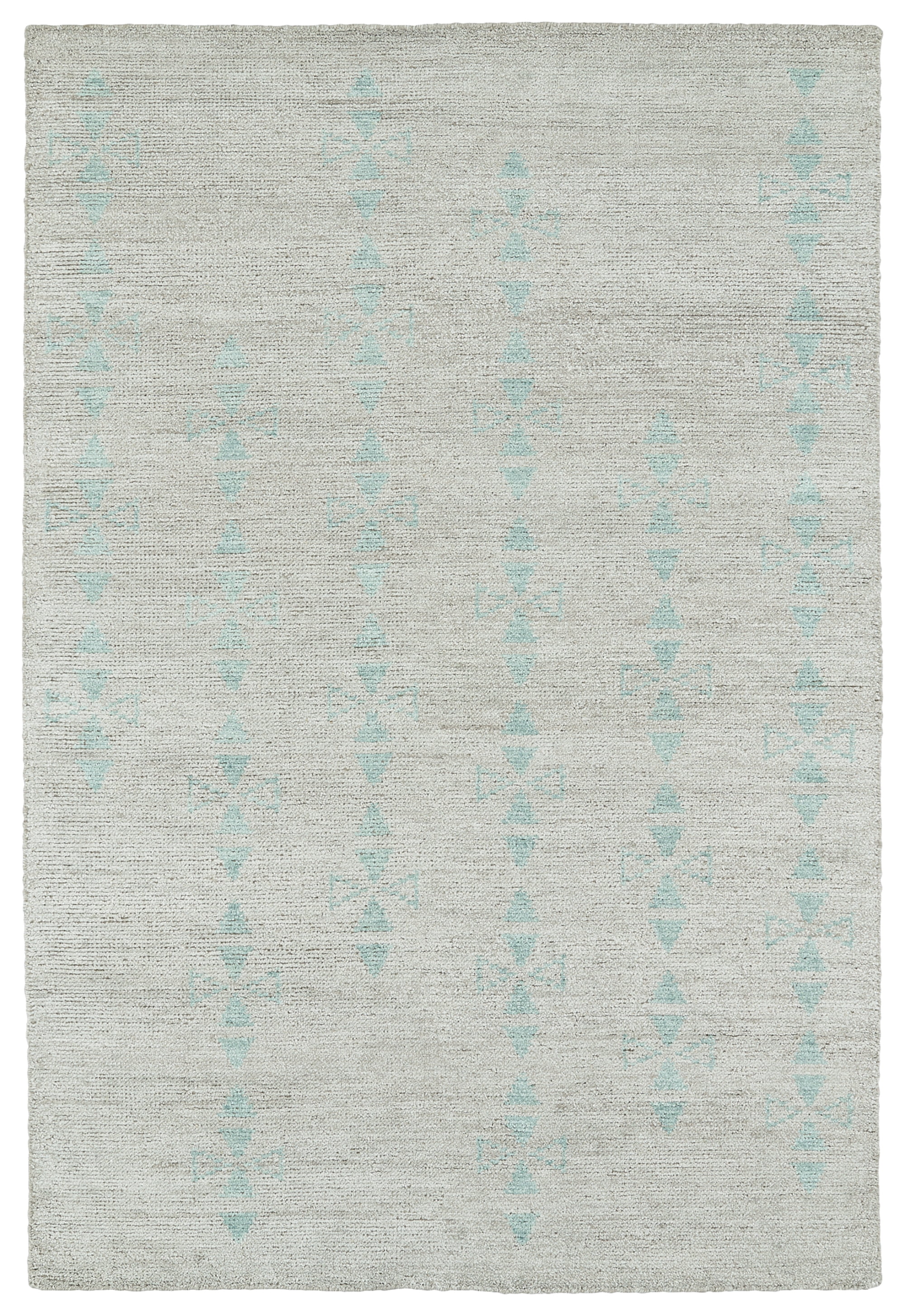 Kaleen Solitaire Collection - Silver 2' x 3' 100% Bamboo Silk Rug - Walmart.com