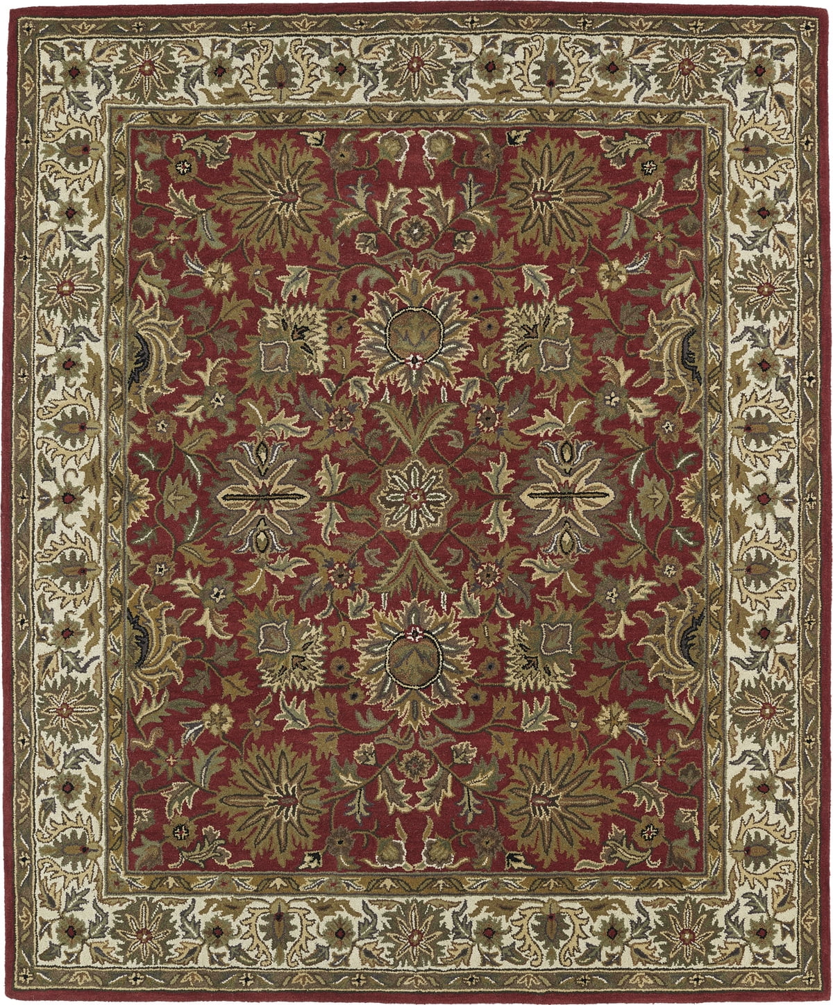 Kaleen Taj Collection - Red 8' x 11' 100% Wool Rug - Walmart.com