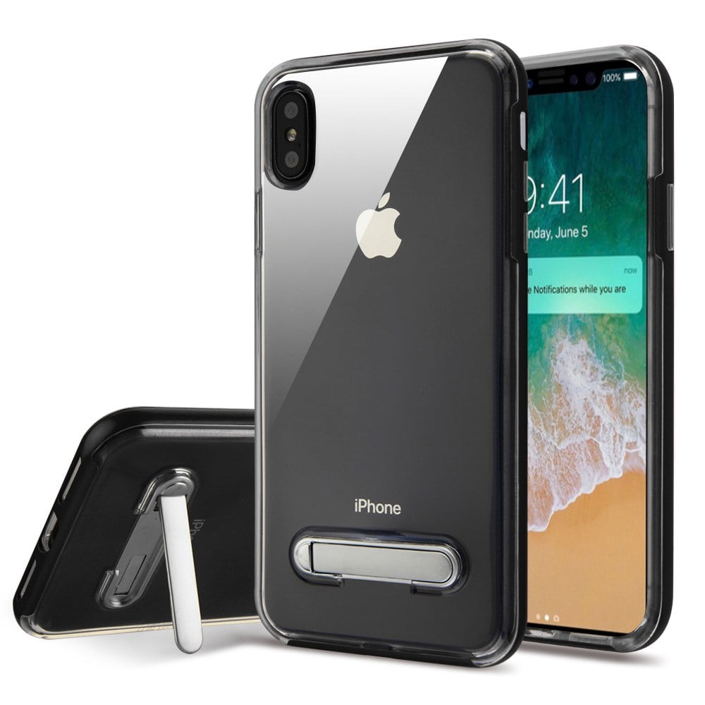 Kaleidio Case For Apple iPhone XS Max (6.5") [SideKik] Hybrid PC Bumper [Slim Fit][Kickstand ...