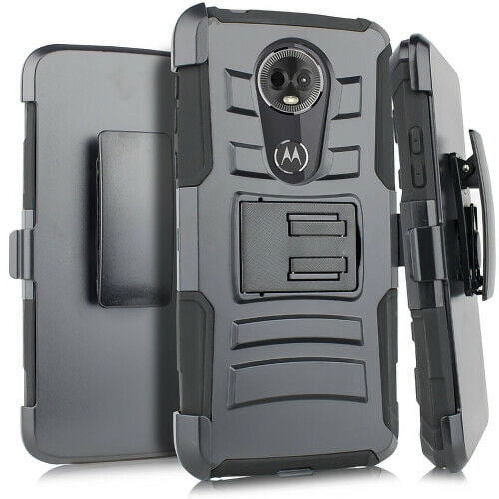 Kaleidio Case For Motorola Moto G7 Power, Moto G7 Supra [Dual Form] Rugged Holster [Swivel Belt ...