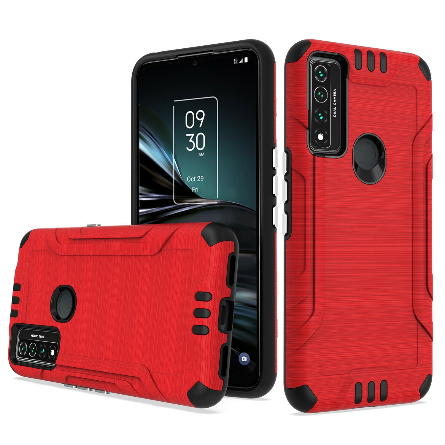 Kaleidio Case For TCL 4X 5G (T601DL) [Combat Armor] Brushed Metallic ...
