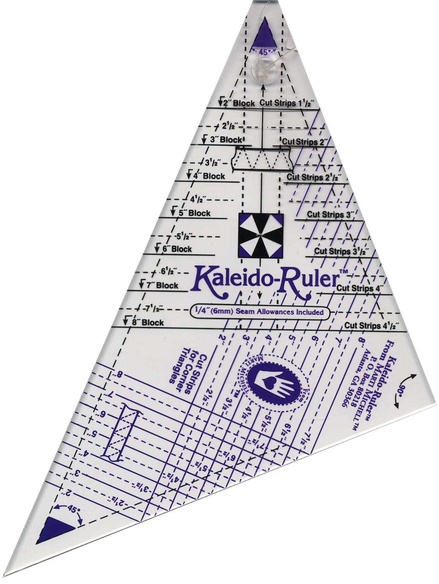 Kaleido-Ruler Small 2-Inches to 8-Inches Quilt Ruler From Marti Michell ...