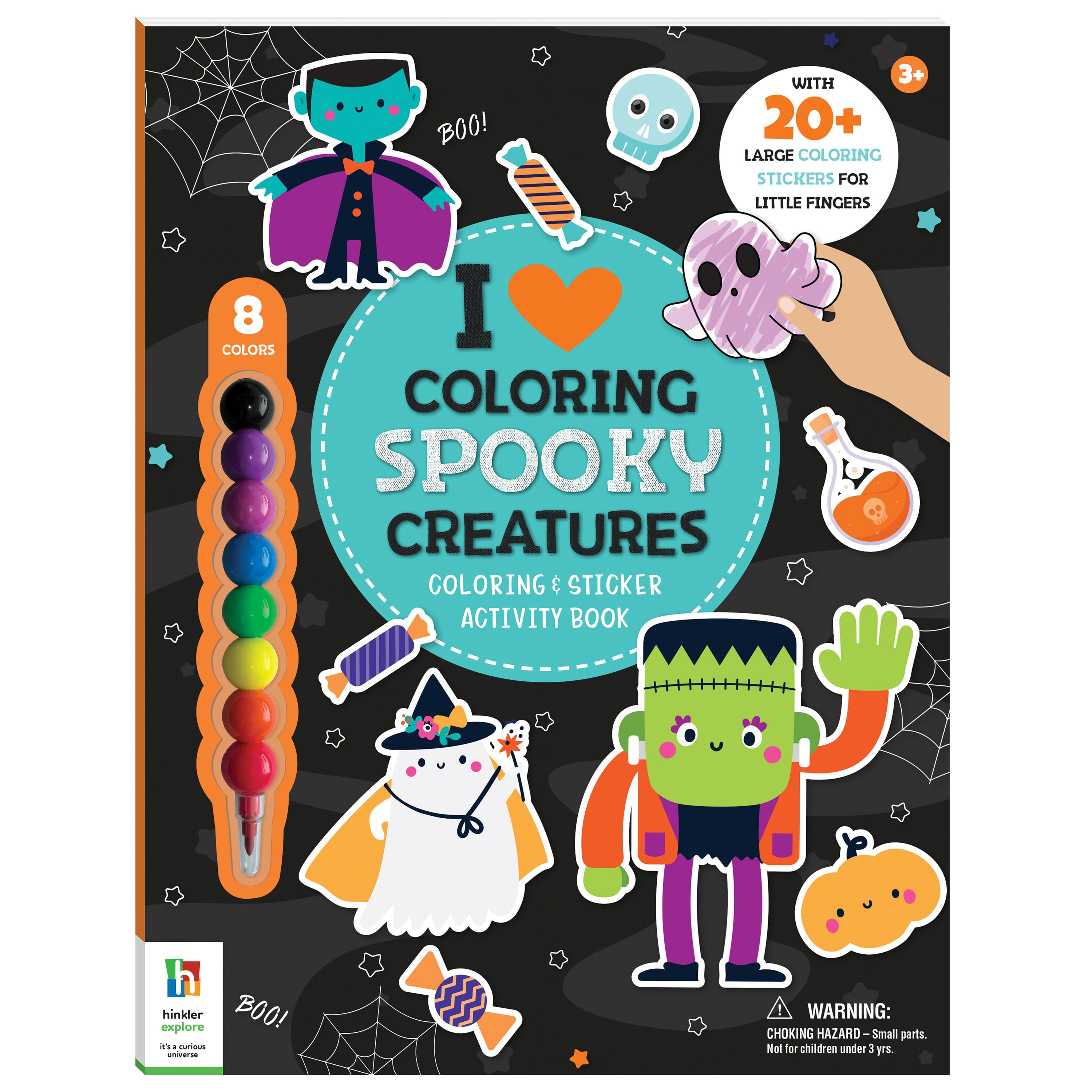 I Love Spooky Creatures Kids Coloring Book by Hinkler, 48 Pages ...