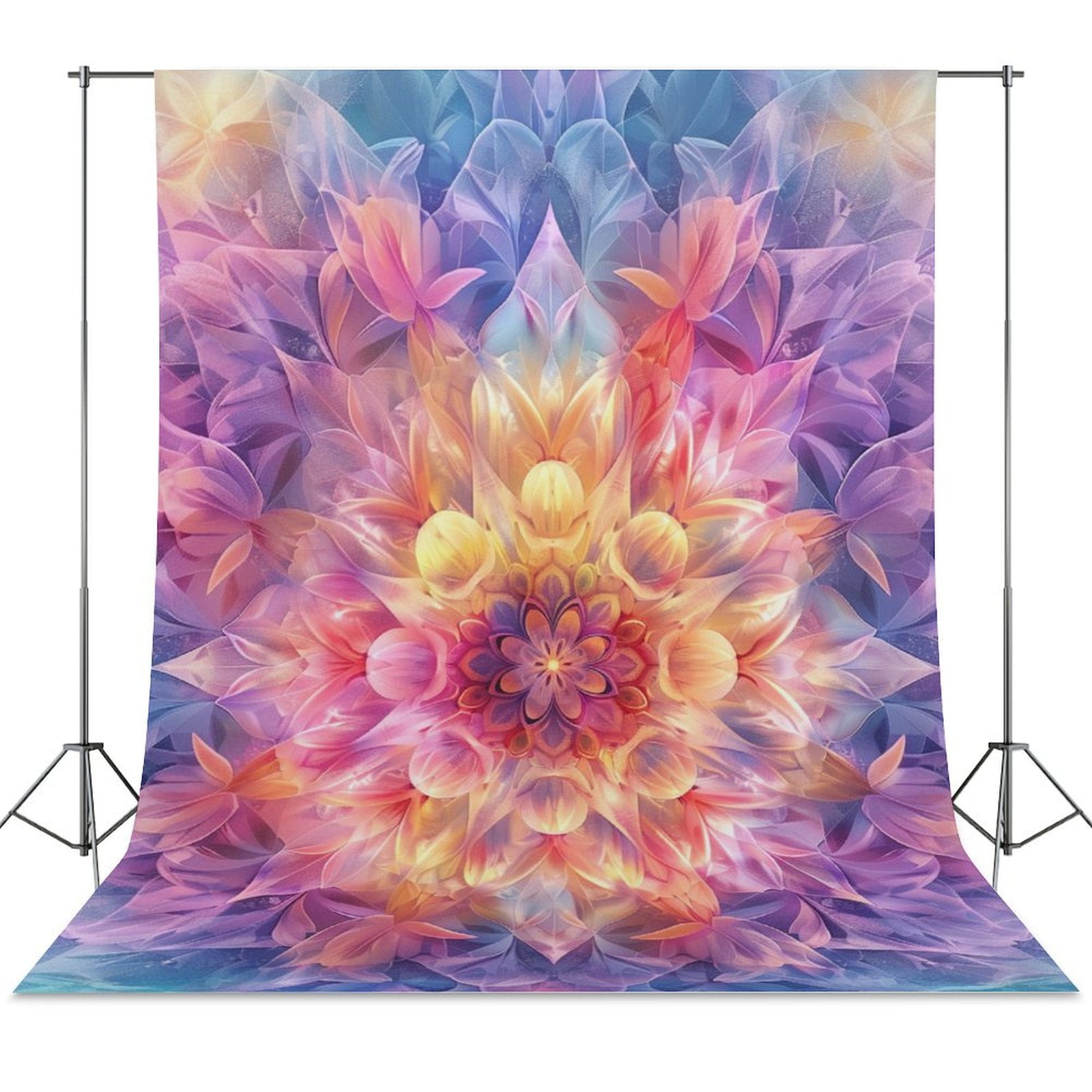 Kaleidoscope Mandala Colorful Floral Boho Backdrop Background for ...