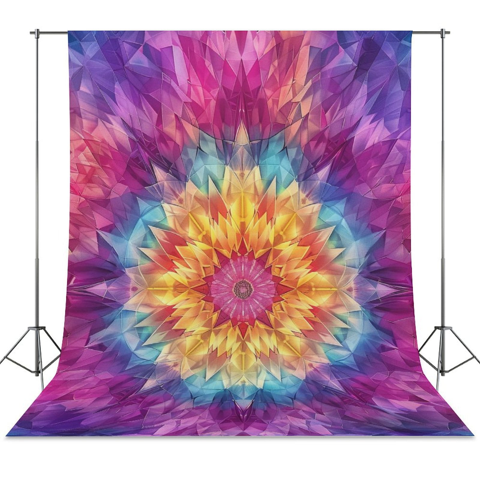 Kaleidoscope Mandala Colorful Floral Boho Backdrop Background for ...