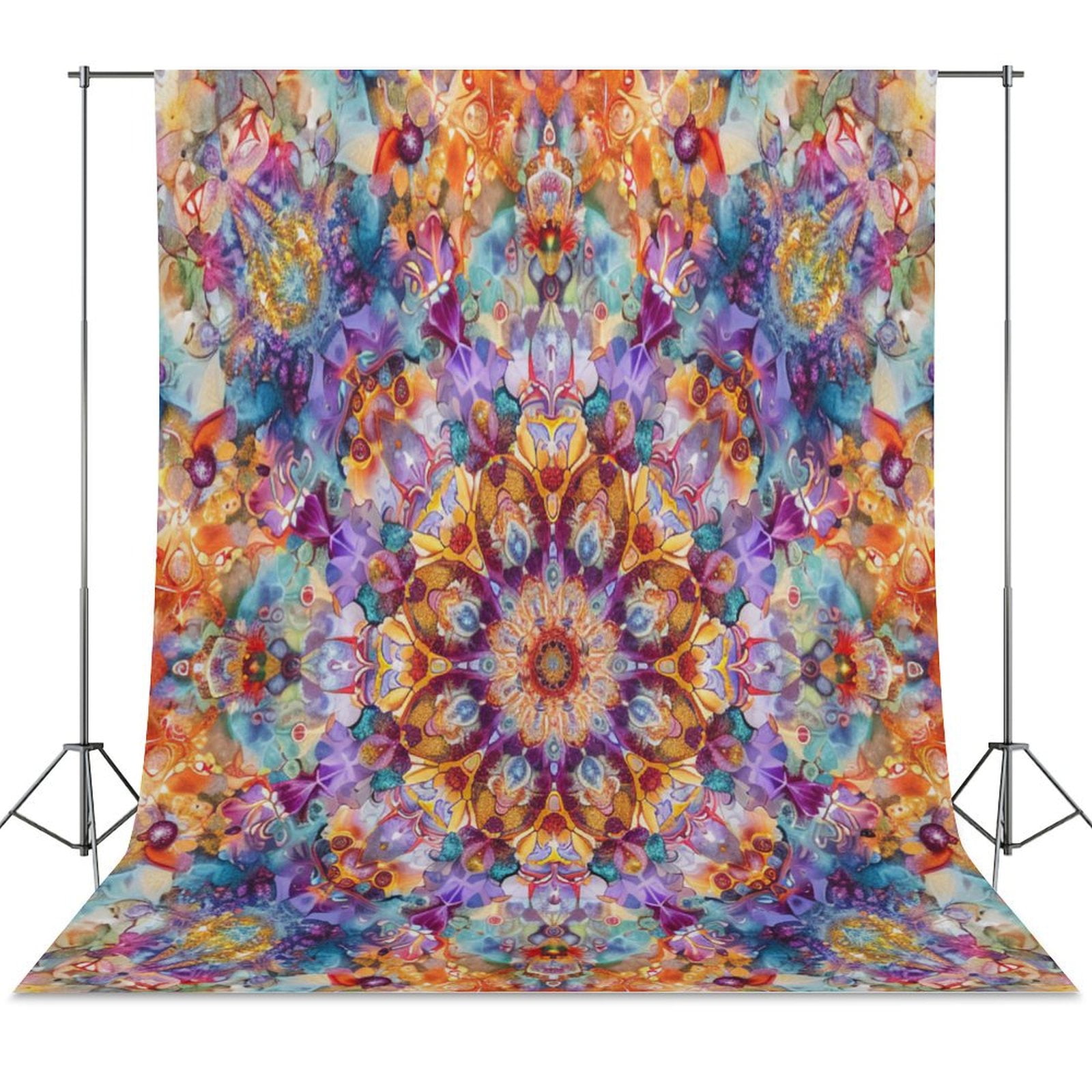 Kaleidoscope Mandala Colorful Floral Boho Backdrops for Photography for ...