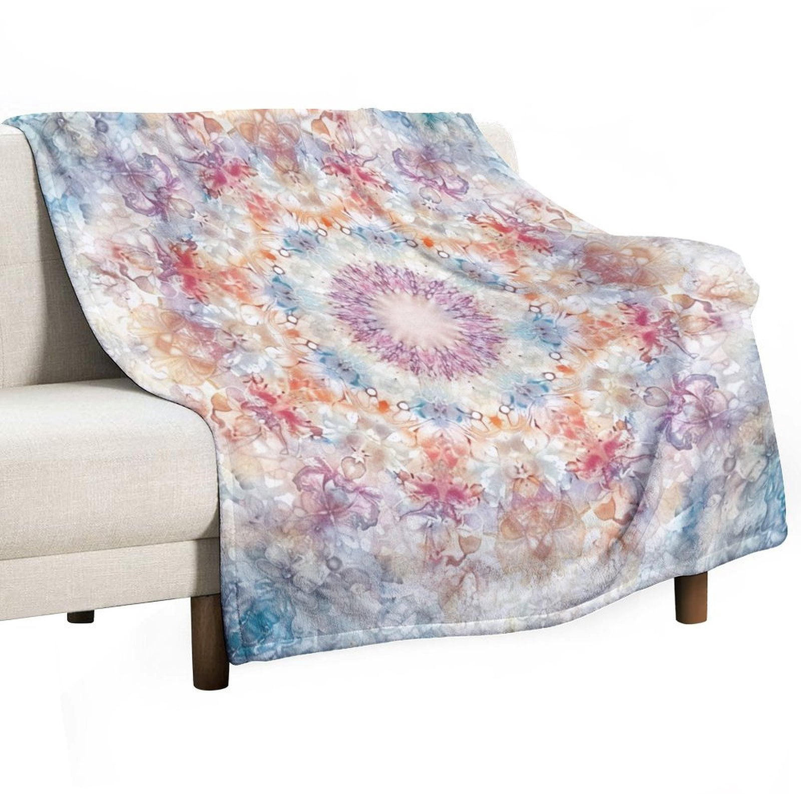 Kaleidoscope Mandala Colorful Floral Boho Soft Print Blanket Throw ...