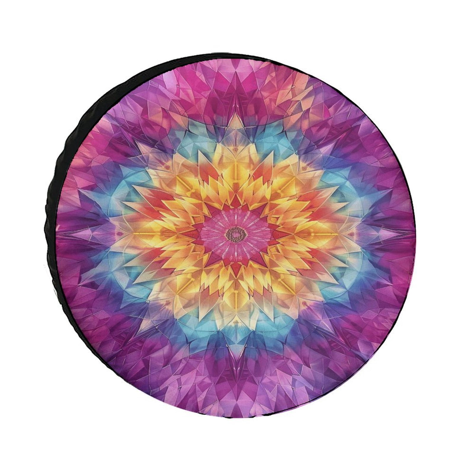 Kaleidoscope Mandala Colorful Floral Boho Spare Tire Cover for Trailer ...