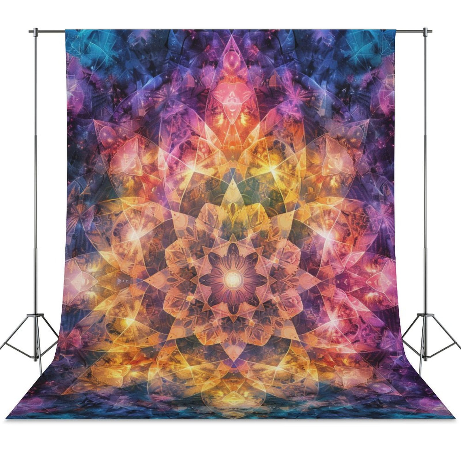 Kaleidoscope Mandala Colorful Floral Boho Spring Backdrop Backdrops for ...