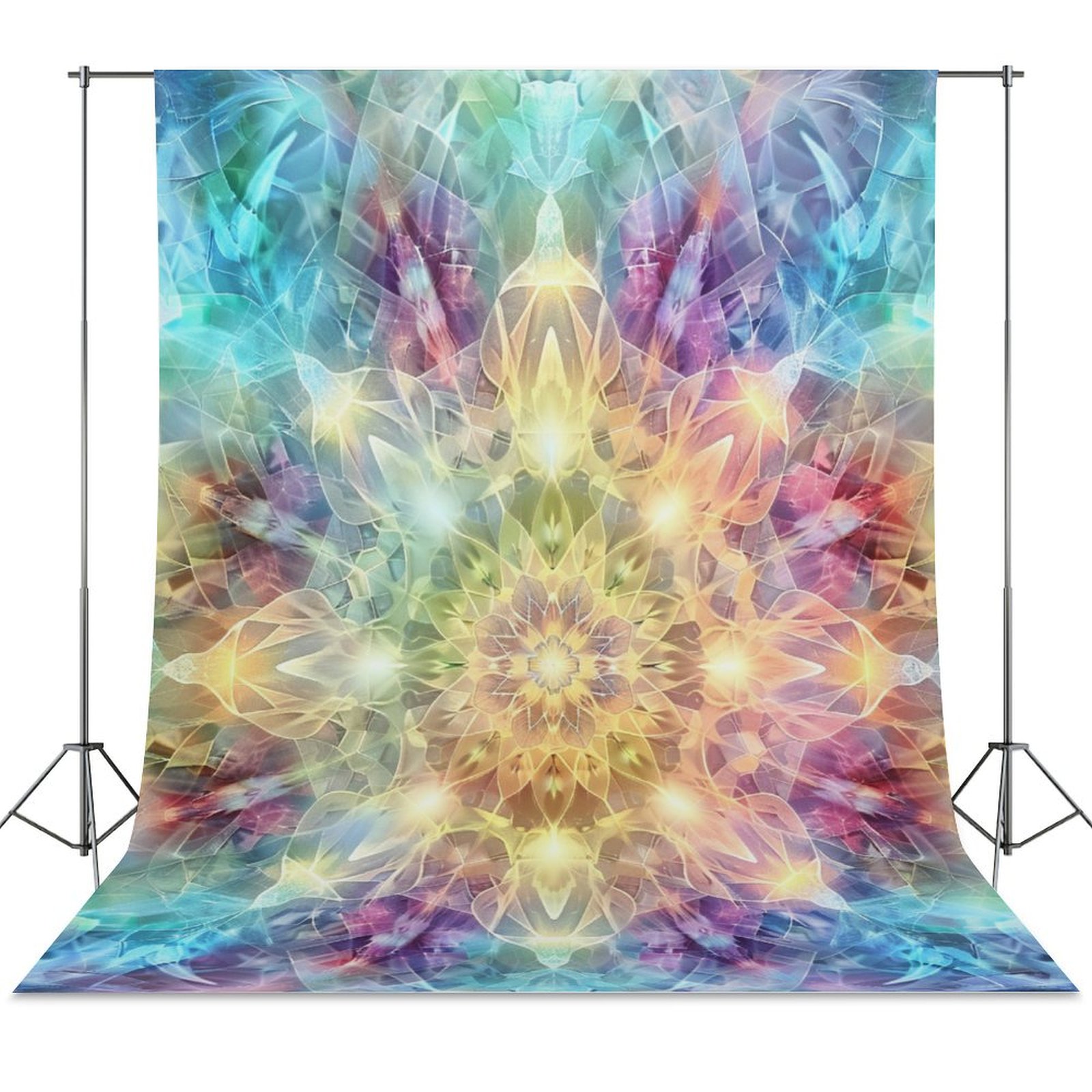 Kaleidoscope Mandala Colorful Floral Boho Spring Wall Backdrop ...